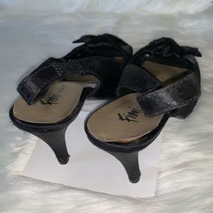 FIONI Clothing | Shoes | Fioni Black Satin Dress Heels | Poshmark